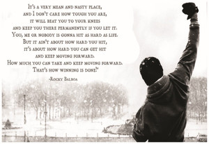 Rocky Balboa Speech Motivational Inspirational Quote Wall Poster A4 ...