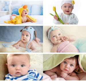 Baby Poster | Set Of 6 Baby Poster | 300 GSM Glossy Poster Photographic ...