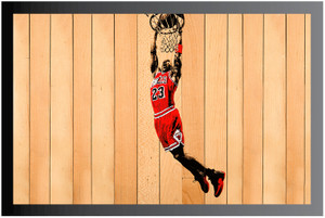 Michael Jordan Frame Poster For Room Synthetic Wood Gloss Lamination ...