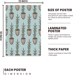 Floral Flower - Pattern Wall Poster Art Print for Office , Home ...