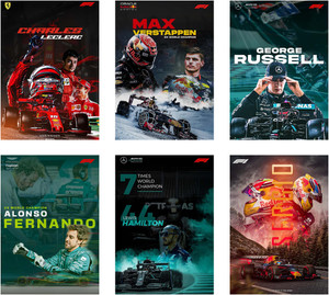 Pack of 6 - F1 Formula 1 Art Wall Posters 8x12 inch (A4 Size) Included ...
