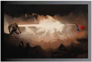 Superman Frame Poster For Room Synthetic Wood Gloss Lamination F15 ...