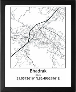 Bhadrak,Odisha,India UNFRAMED Minimalist Map Line Art Print Poster Wall ...