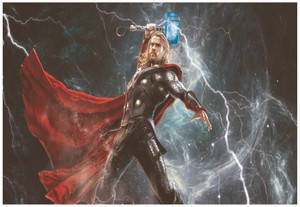 Avengers Thor Mjolnir Lightning Super Hero Wall Poster A4 Size ...