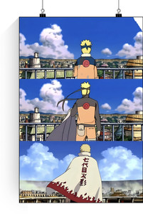 Naruto Hokage Poster | Naruto Uzumaki Hokage Anime Poster | Naruto Wall ...
