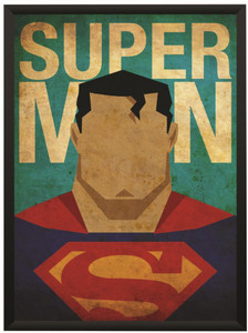 Superman Minimlist Style Hope Logo Wall Poster With Frame A4 Size ...
