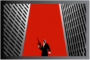 Hitman Game Frame Poster For Room Synthetic Wood Gloss Lamination F24 ...