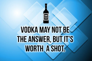 Poster Vodka Quote Vodka May Not Answer (Large Print, 36x24 Inches ...