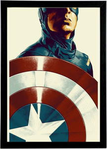 Captain America Modern Wall Art Framed Poster Paper Print - Pop Art ...