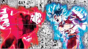 Goku vs. Jiren Wall Collage Poster "Epic Showdown " || Set of 10 ...