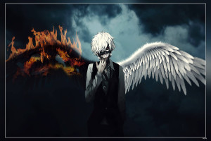 Kaneki Ken Tokyo Ghoul Wings Anime Boys Matte Finish Poster P-9099 ...