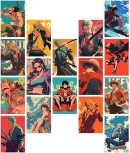 Pack of 16 Luffy Aesthetic Wall Collage Kit Wall Decor -SMALL A6 Paper ...