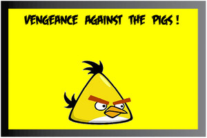 Angry Birds Poster with Frame Gloss Lamination M6 Paper Print - Movies ...