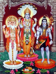 Religious Poster ! Lord Braha /Vishnu/Mahesh/Poster! Religious Wall ...