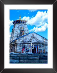 KEDARNATH SHIVA TEMPLE Wall Poster With Frame Paper Print - Religious ...