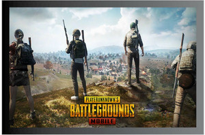 Pubg Game Frame Poster For Room Synthetic Wood Gloss Lamination F99 ...