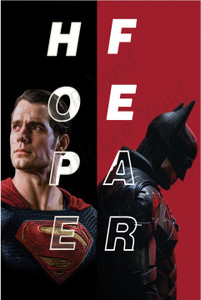 Hope Fear Superhero Wall Poster Digital High Quality Print Posters ...