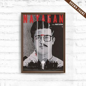 Nayagan Tribute Poster Brown Frame Photographic Paper - Pop Art posters ...