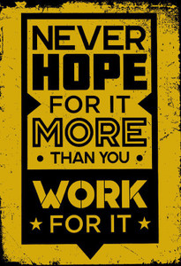 Poster Never Hope Inspirational sl-13435 (Wall Poster, 13x19 Inches ...