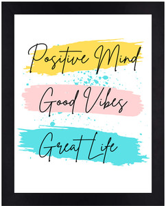 Positive Mind Good Vibes Great Life Motivational Poster -Paper Print ...