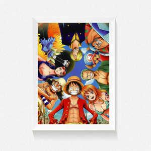 ANIME POSTER FRAME (ONE PIECE) - Black/White Wall Poster For Home And ...