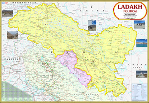 Ladakh Map | Laminated Photographic Paper - Maps posters in India - Buy ...