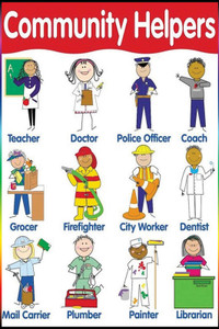 Kids Learning Poster On "Community Helpers"|Decorative Early Education ...