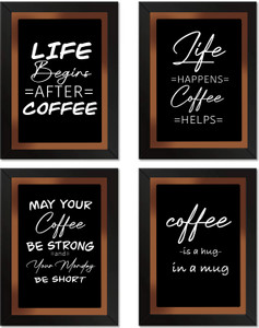 Coffee Inspirational Quotes 4 Motivational Poster Set Collection For ...