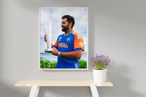 Corona card Technology Rohit Sharma Poster for Home Office and Student ...