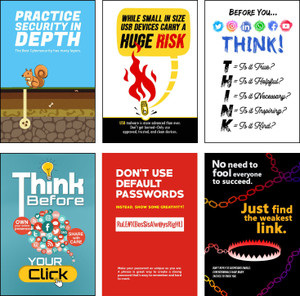 Cyber Security Awareness Poster for Office, Workplace, Employees and ...