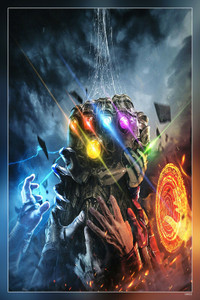 Thanos Hand Hands Infinity War Marvel Movie Matte Finish Poster Paper ...