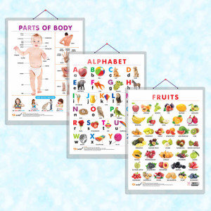 ALPHABET CHART HARD LAMINATED, FRUITS CHART HARD LAMINATED, and PARTS ...
