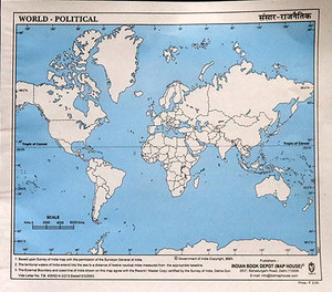 Practice map of Wold political |Pack of 100 Maps | Small Size | Outline ...