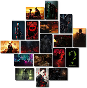 |BATMAN -WALL DECOR | PACK OF 18 wall collage kit |DC wall poster 6 * 4 ...