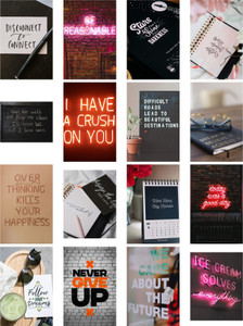 MOTIVATIONAL QUOTE POSTERS (SET OF 40) WALL COLLAGE KIT SUITABLE FOR ...