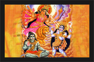 Devi Mata Religious Poster with A4 Size Frame F-302 Paper Print ...
