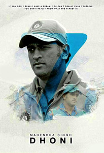 Poster Mahinder Singh Dhoni Ms Dhoni Indian Cricket Digital Art sl ...