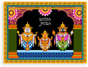 Jagannath Ji Rath Yatra Hindu Religious Photo Poster With Uv Textured ...