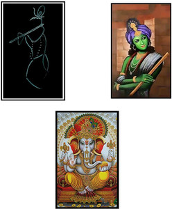 'Spiritual / Gods Posters' (Pack of 3) for Room & Office Paper Print ...