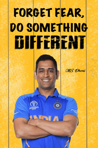 MS Dhoni Motivational Quote Inspirational poster Photo Frame for Wall ...