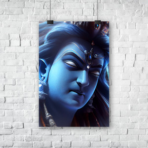 Lord Mahadev Face | Unframed Paper Wall Poster | 12 x 18 inch (30 x 46 ...