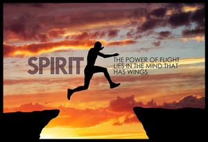 Poster Inspirational Quote Spirit The Power Of Flight Lies In The Mind ...