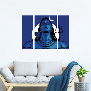 Lord Shiva Wall Poster (Set of 2 Frameless Panel Posters) (WxH 24"x18 ...