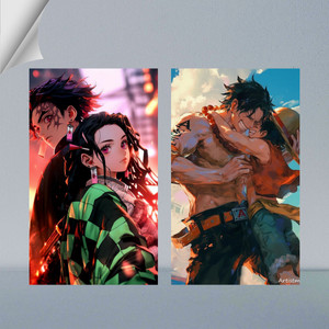VIRGIN ART | LUFFY, ACE, TANJIRO & NEZUKO FROM ANIME WORLD | DIGITAL ...