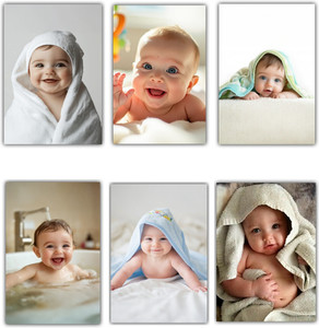 baby photo poster|cute baby wall poster| pack of 6 baby photo posters ...