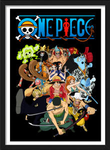 ONE PIECE Characters Framed Poster | One Piece Anime Framed Poster ...