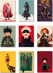 Set Of 9 Anime Wall Posters, Mix Posters Of Anime, HunterXHunter ...