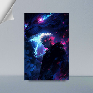 VIRGIN ARTS | SATORU GOJO NEON DIGITAL ART | JUJUTSU SOURSERER ...