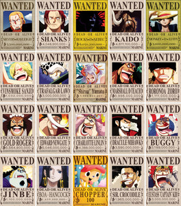 Anime One Piece Bounty Wanted Posters - A4 size - with adhesives ...