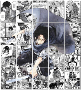 Levi Manga Collage Poster Set - Set of 20, 210 mm x 297 mm, Premium ...